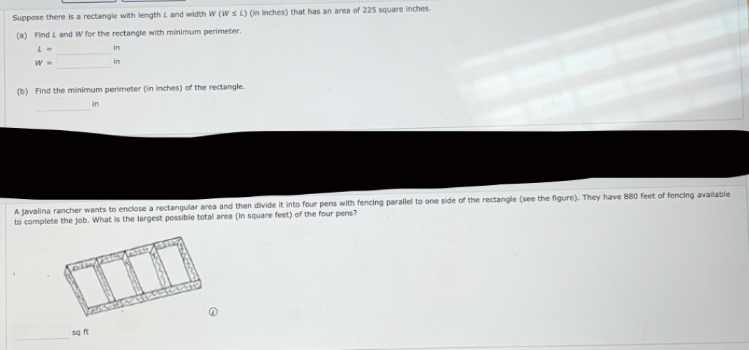 Solved Suppose there is a rectangle with length L ﻿and width | Chegg.com