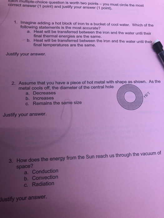 Solved Each multiple-choice question is worth two points - | Chegg.com