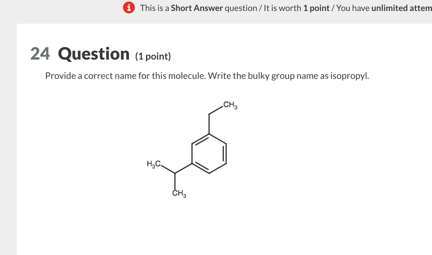 Solved 24 ﻿Question (1point)Provide a correct name for this | Chegg.com