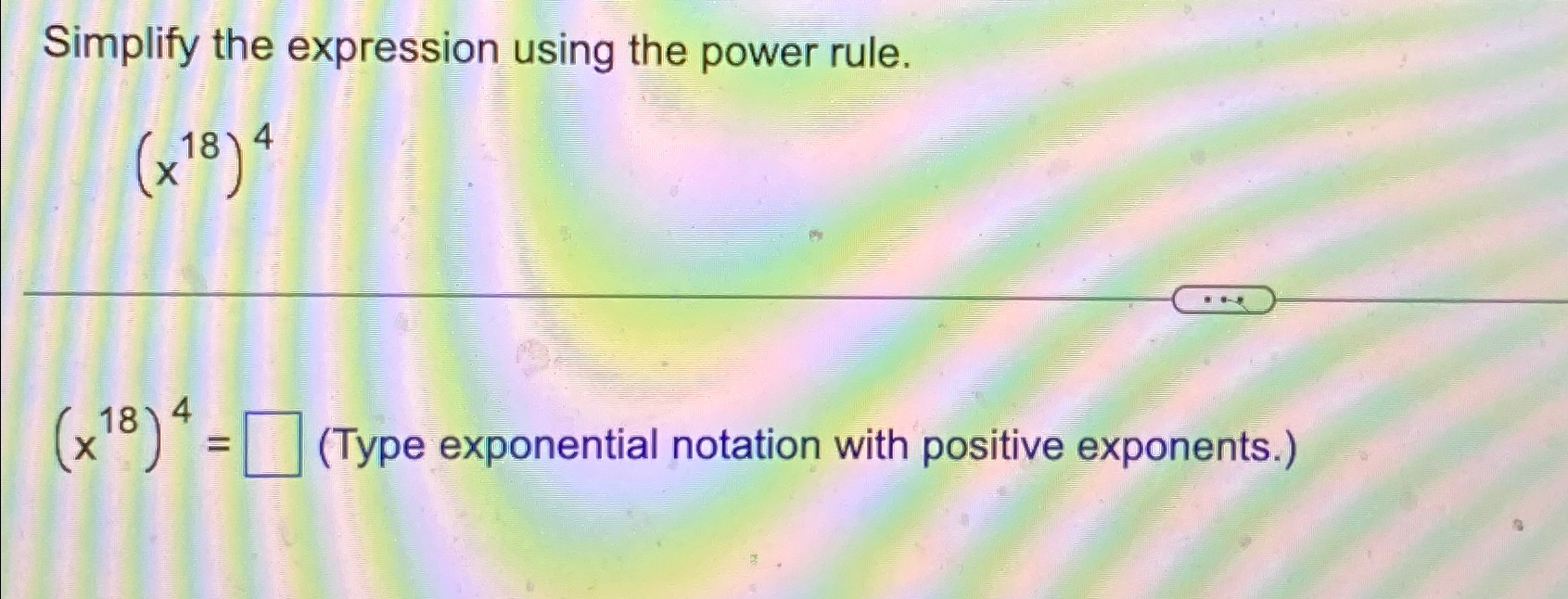 Solved Simplify the expression using the power | Chegg.com