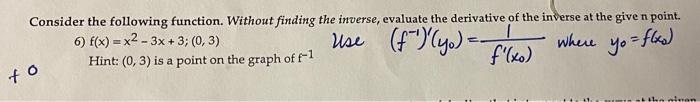 Solved Consider the following function. Without finding the | Chegg.com