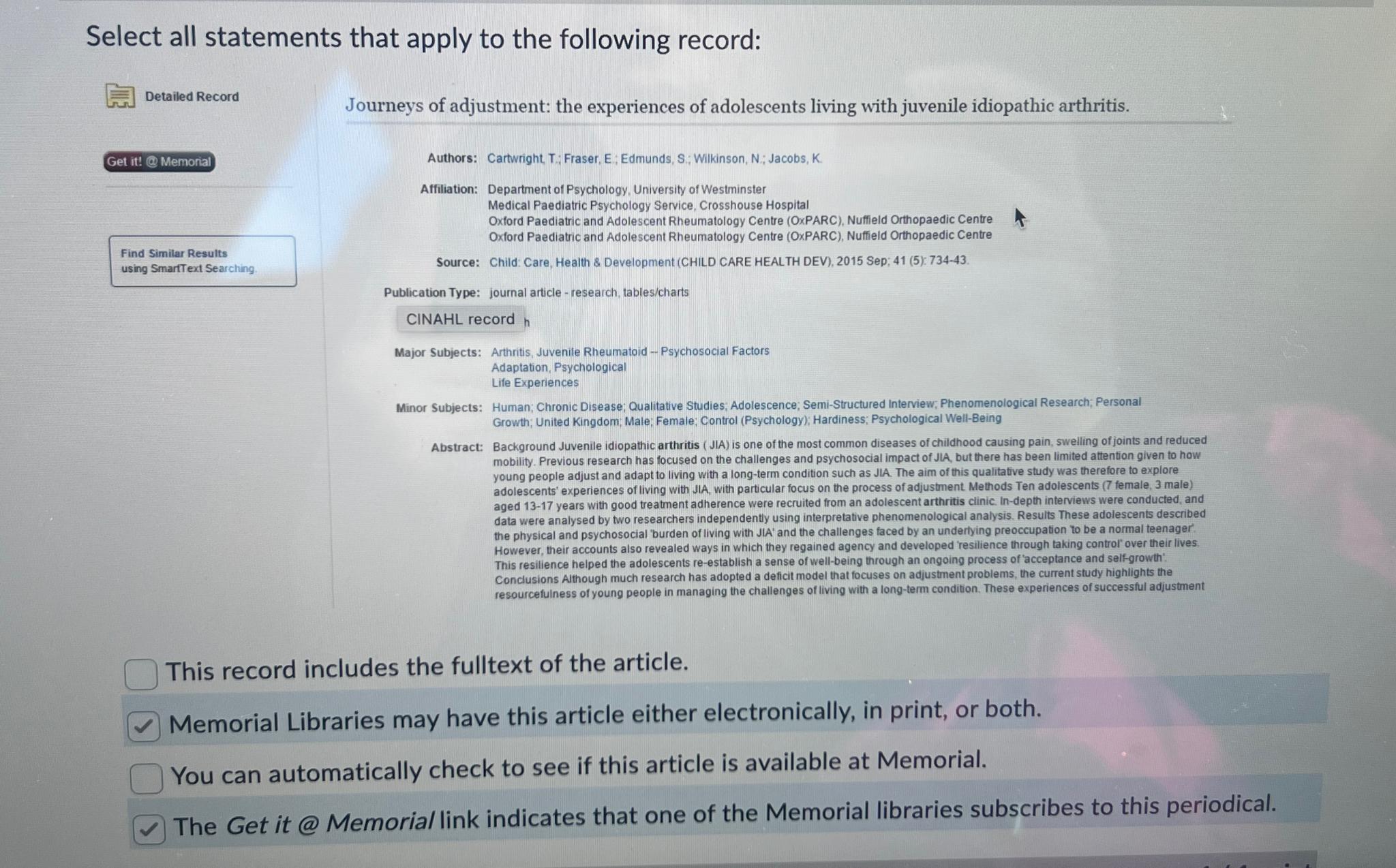 Solved Select all statements that apply to the following | Chegg.com