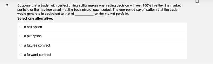 Solved Suppose that a trader with perfect timing ability | Chegg.com