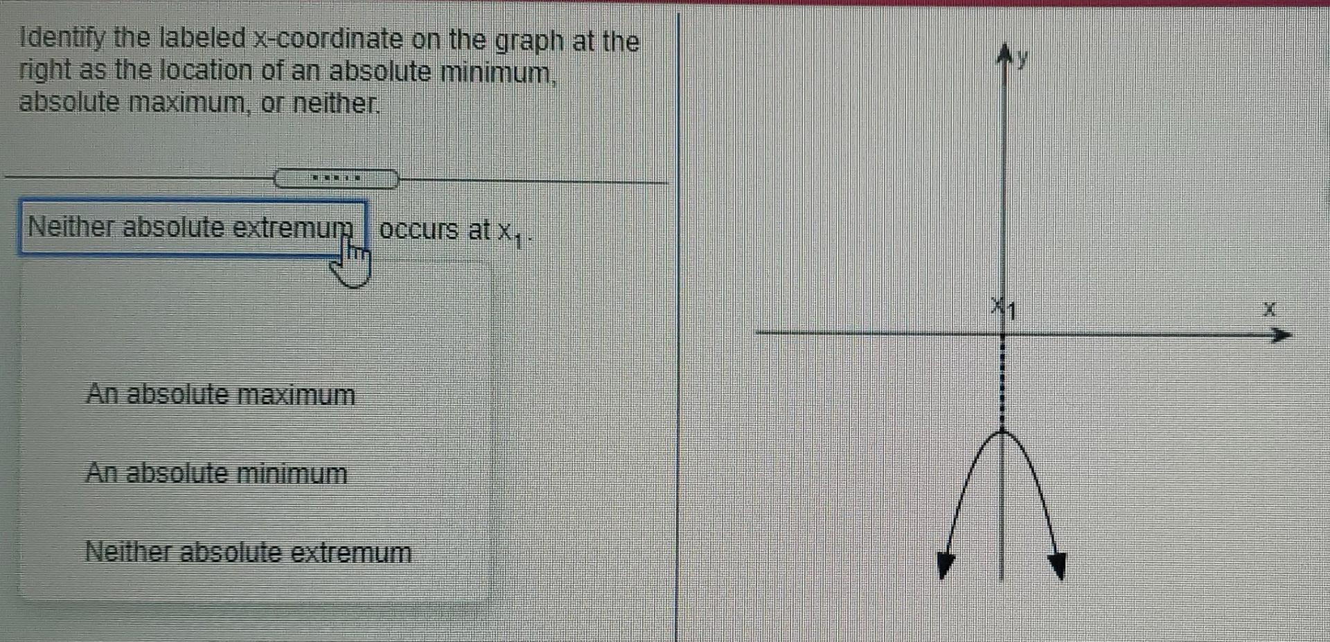 Solved Identify the labeled x-coordinate on the graph at the | Chegg.com