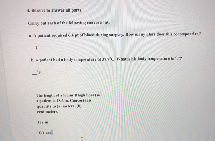 Solved 4. Be sure to answer all parts. Carry out each of the | Chegg.com