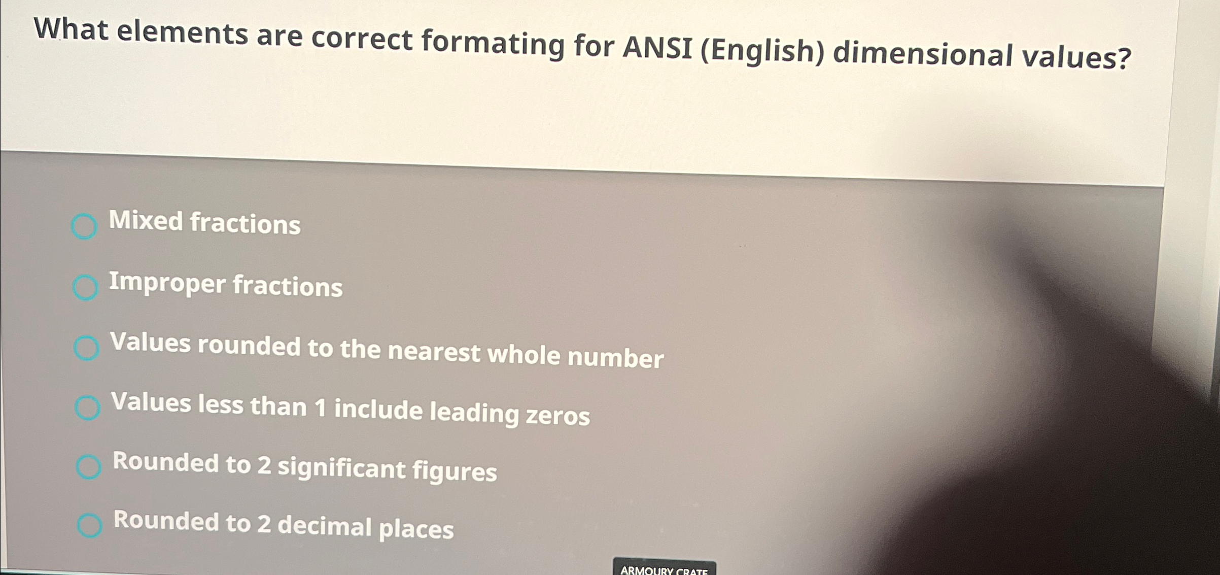 Solved What elements are correct formating for ANSI | Chegg.com