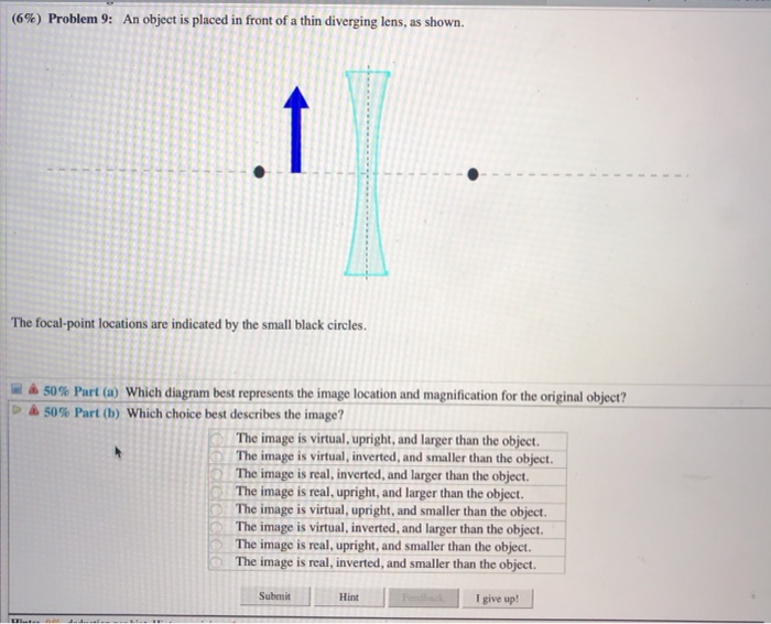 Solved: (6%) Problem 9: An Object Is Placed In Front Of A ... | Chegg.com Solved: (6%) Problem 9: An Object Is Placed In Front Of A ... | Chegg.com