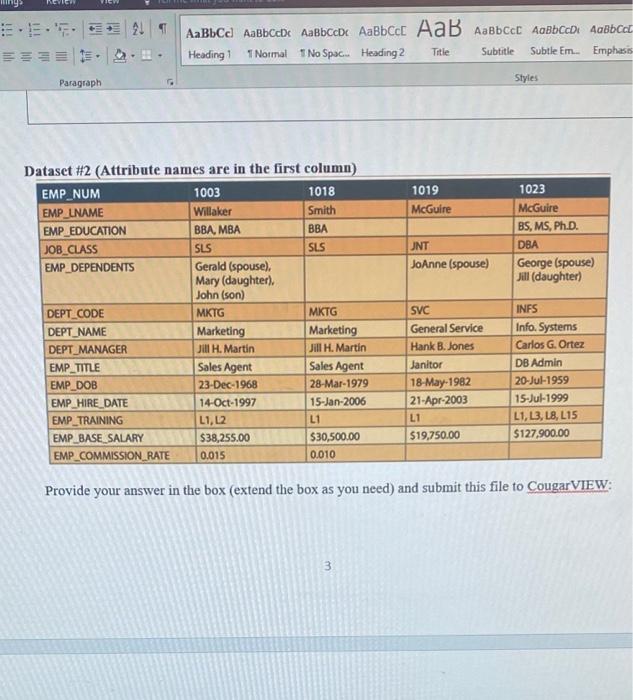 Solved i need help with Normalization this dataset into 3NF | Chegg.com
