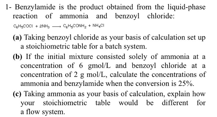 Solved 1- Benzylamide is the product obtained from the | Chegg.com