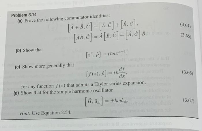 Solved Problem 3.14 (a) Prove the following commutator | Chegg.com