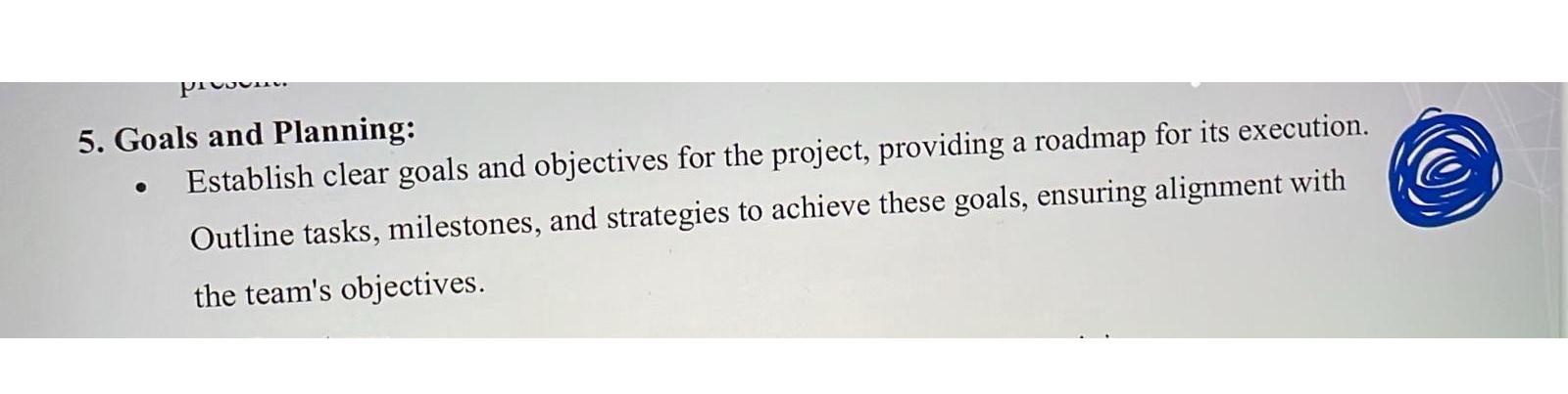 Solved Goals and Planning:Establish clear goals and | Chegg.com