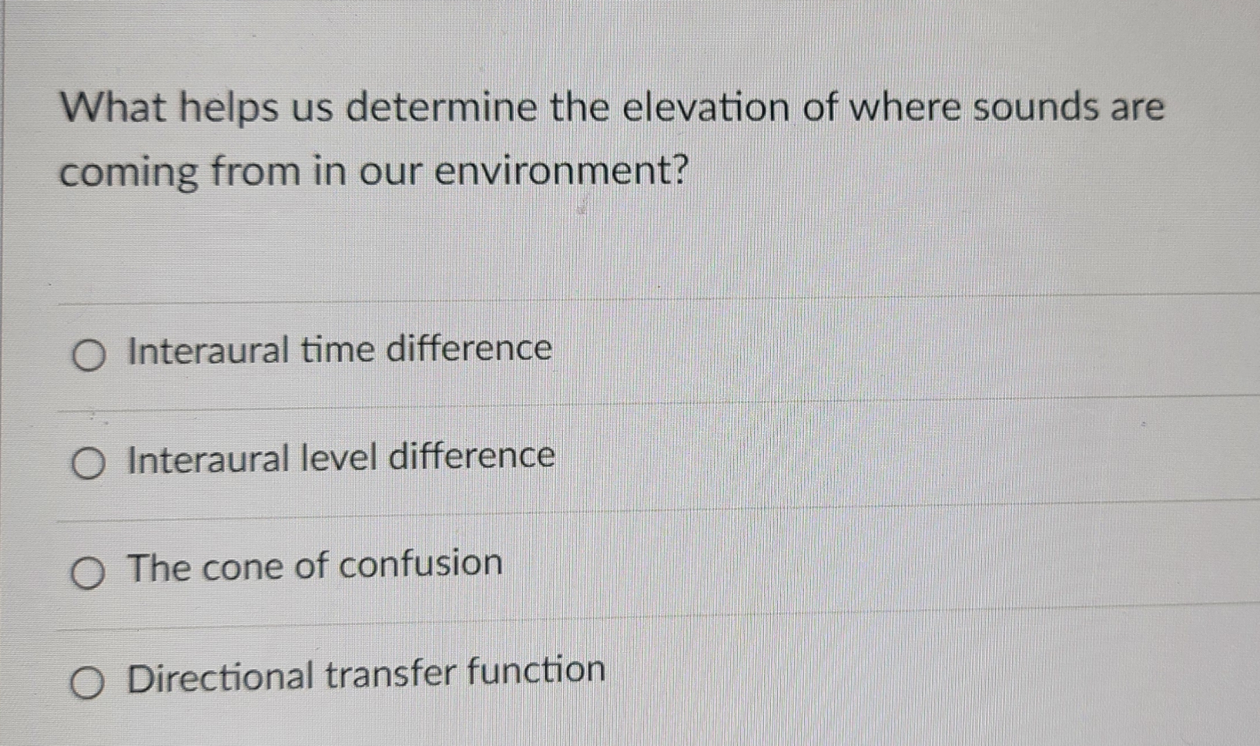 Solved What Helps Us Determine The Elevation Of Where Sounds