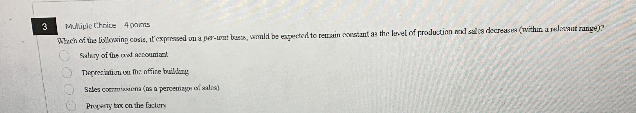Solved 3Multiple Choice 4 ﻿pointsWhich of the following | Chegg.com