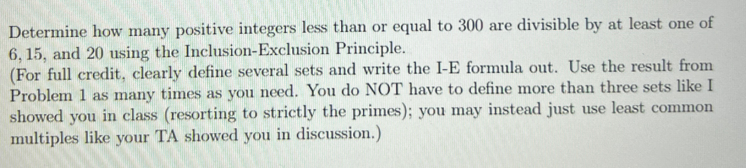 Solved Determine how many positive integers less than or | Chegg.com