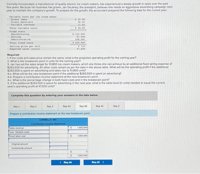 Solved Connelly Incorporated, a manufacturer of qualify | Chegg.com
