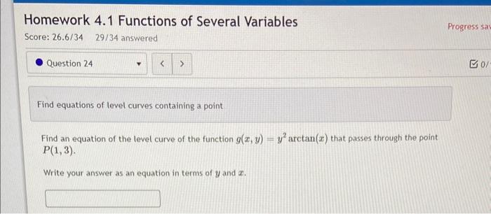Solved Find equations of level curves containing a point. | Chegg.com