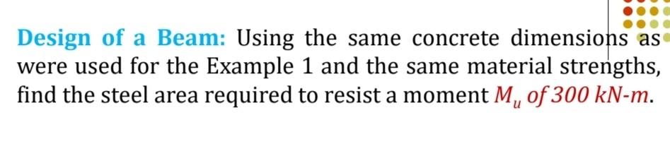 Solved Design of a Beam. Find the concrete cross section and | Chegg.com