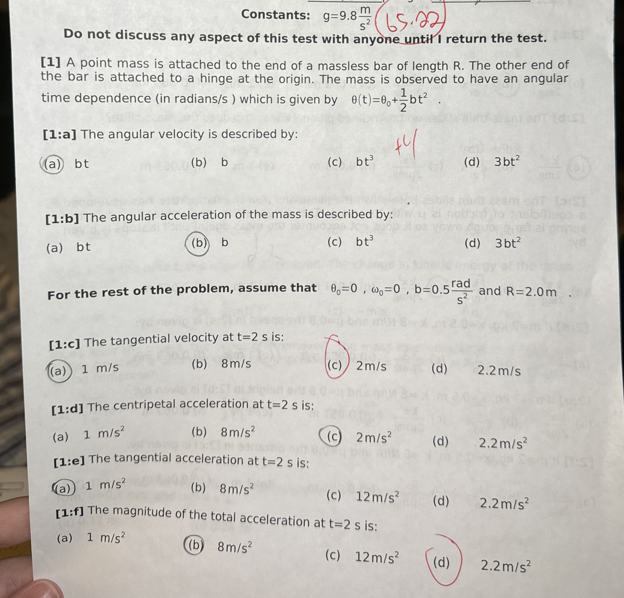 Solved Constants: g=9.8(m)s2,65*22Do not discuss any aspect | Chegg.com