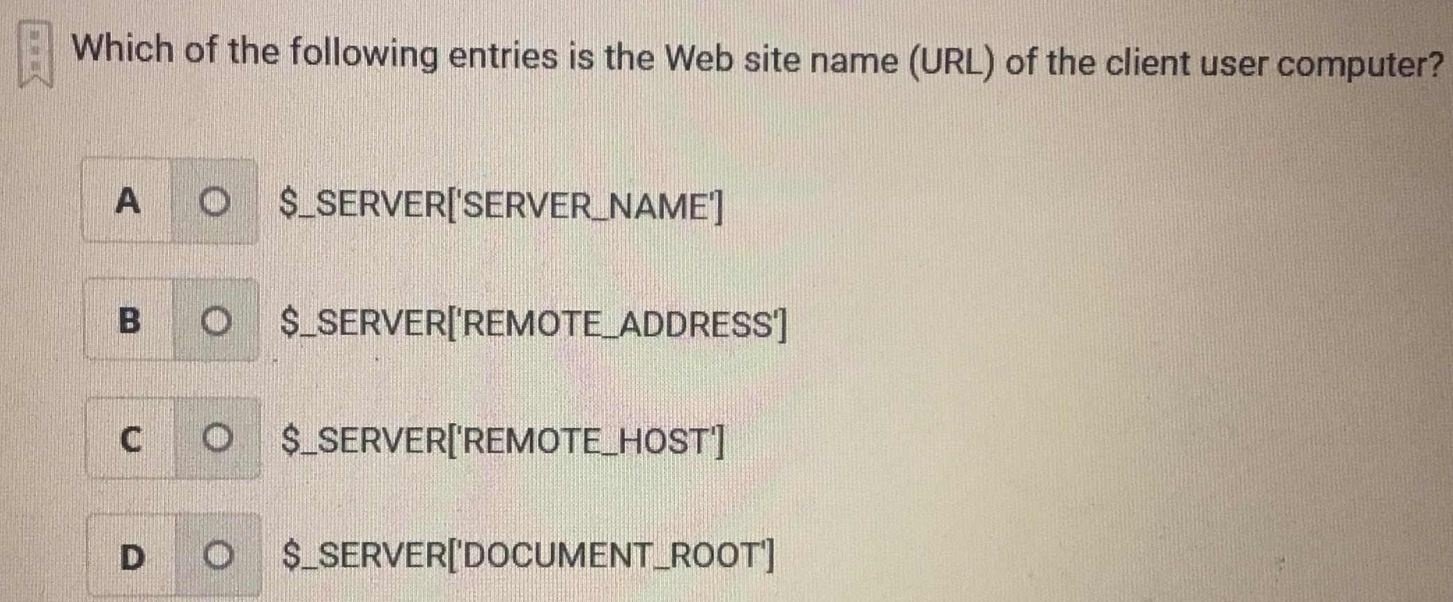 Solved Which of the following entries is the Web site name | Chegg.com