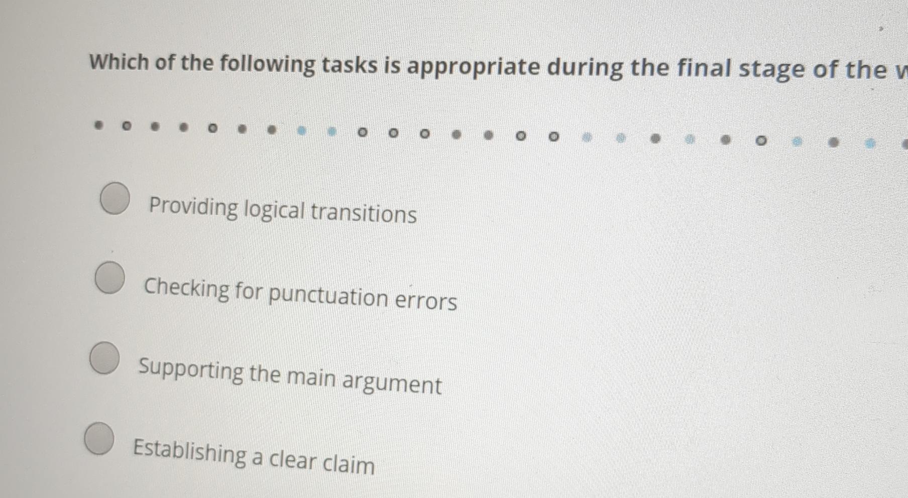 Solved Which of the following tasks is appropriate during | Chegg.com