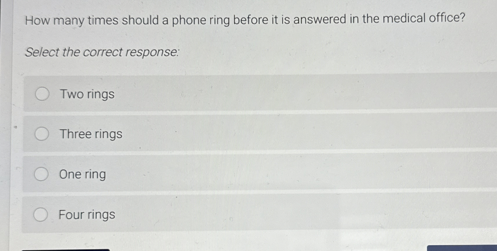Solved How many times should a phone ring before it is | Chegg.com