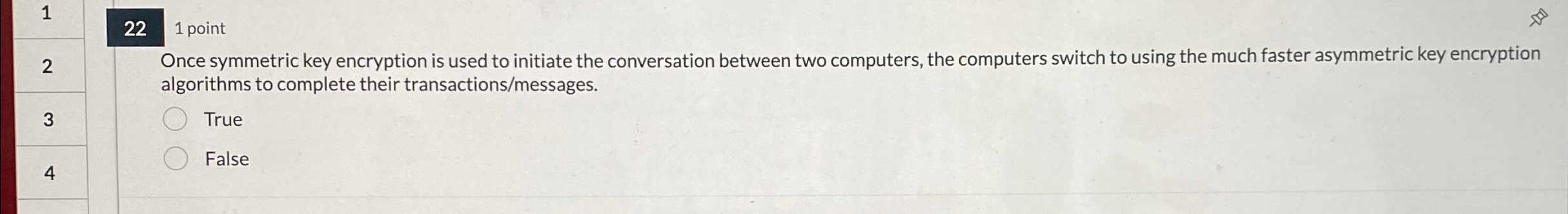 Solved 1221 ﻿point2Once symmetric key encryption is used to | Chegg.com