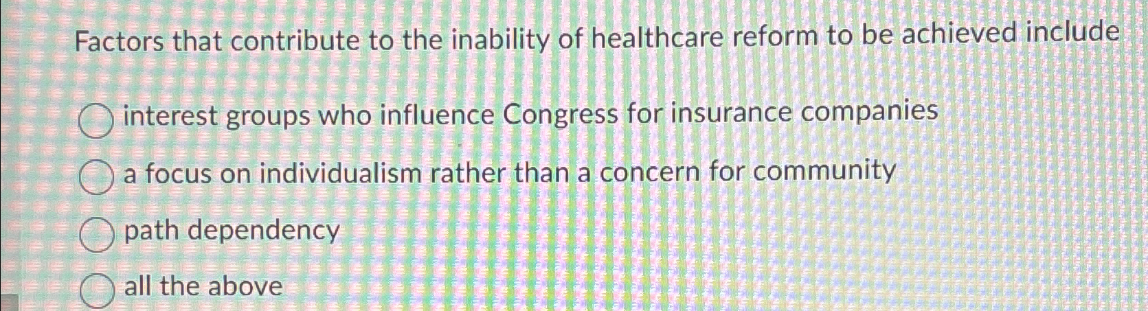 Solved Factors that contribute to the inability of | Chegg.com