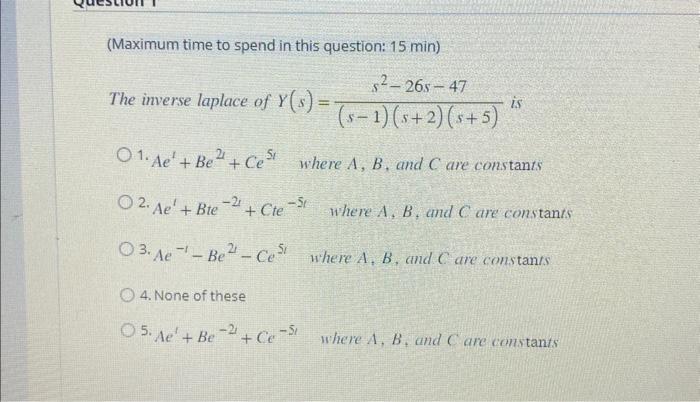 Solved (Maximum time to spend in this question: 15 min ) The | Chegg.com