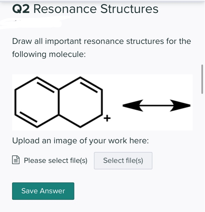 Solved Q2 Resonance Structures Draw all important resonance | Chegg.com