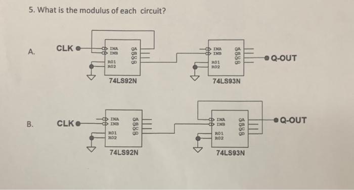 Solved 5. What is the modulus of each circuit? | Chegg.com