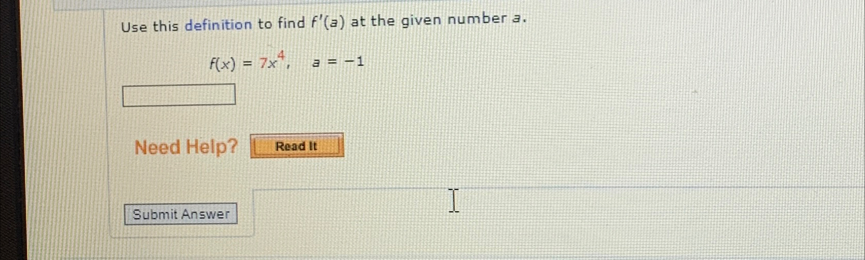 Solved Use this definition to find f'(a) ﻿at the given | Chegg.com