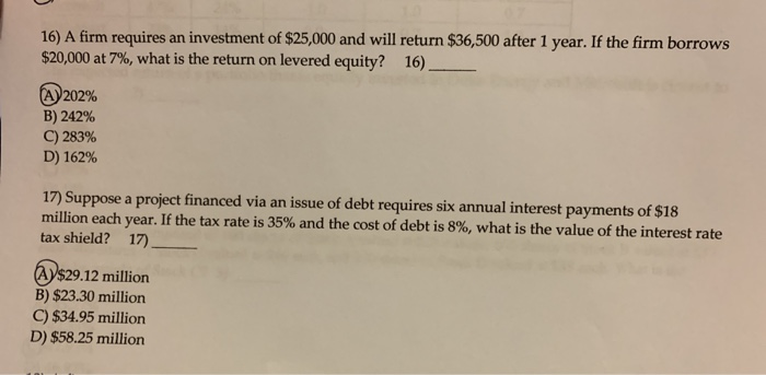 Solved 16 A Firm Requires An Investment Of 25 000 And Will Chegg solved-16-a-firm-requires-an-investment-of-25-000-and-will-chegg