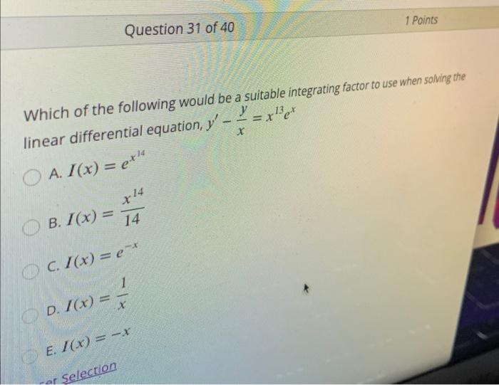 Solved Which of the following would be a suitable | Chegg.com