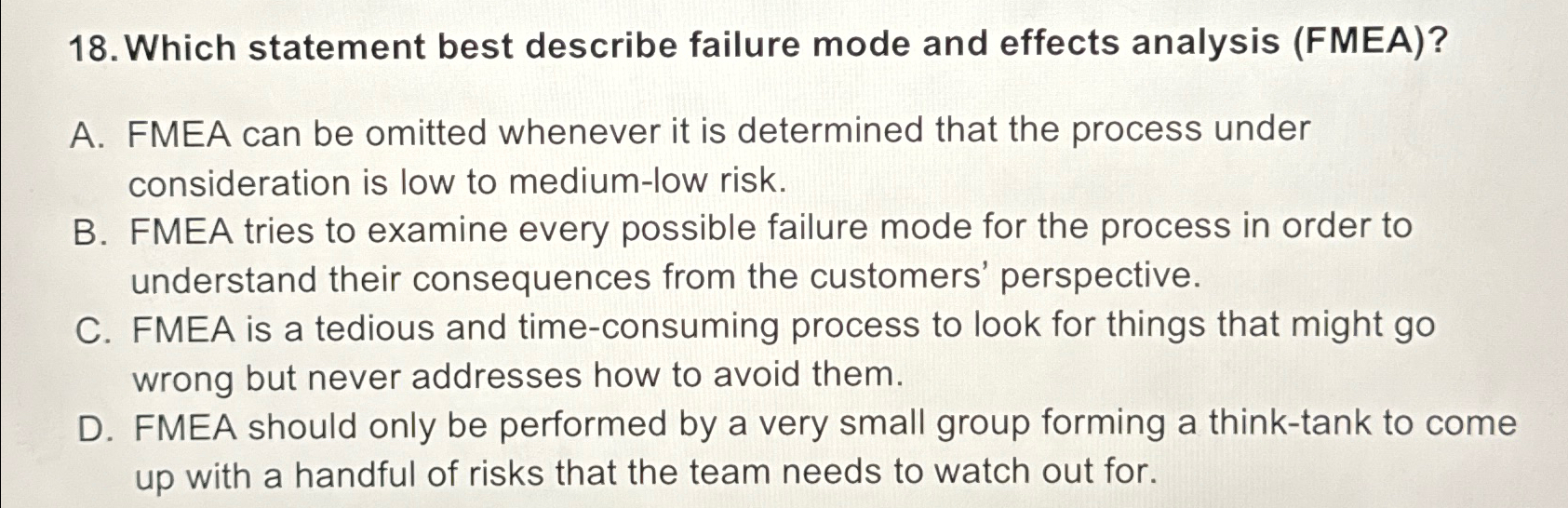 Solved Which statement best describe failure mode and | Chegg.com