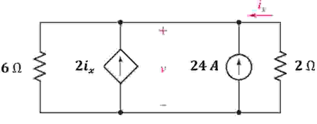 Solved In the following circuit, find V in volt (write your | Chegg.com