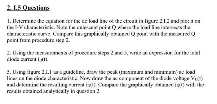 1. Determine the equation for the dc load line of the | Chegg.com