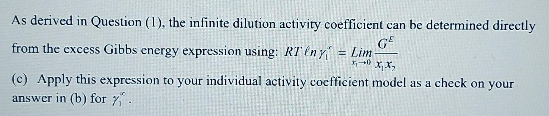 Solved please help with the following: For the Van Laar | Chegg.com