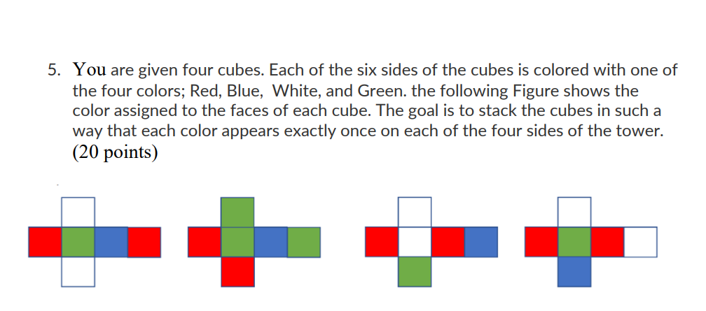 Solved Figure A Figure B You are given four cubes. Each of | Chegg.com