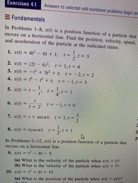 Solved Exercises 4.1 Answers to selected odd numbered | Chegg.com