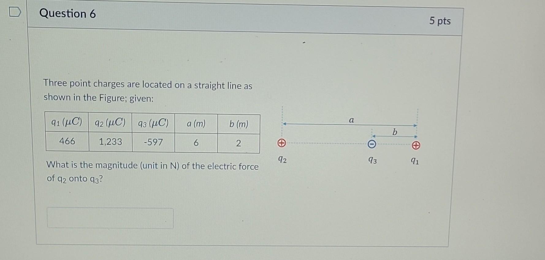 Solved Three point charges are located on a straight line as | Chegg.com