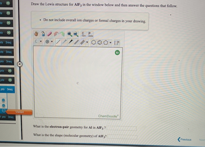 Solved is Draw the Lewis structure for Alf, in the window | Chegg.com