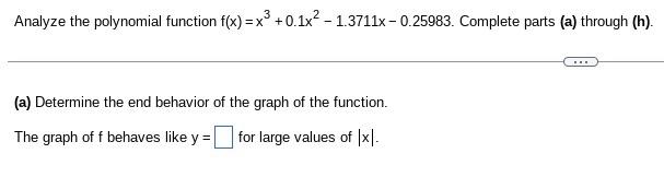 Solved Analyze the polynomial function | Chegg.com