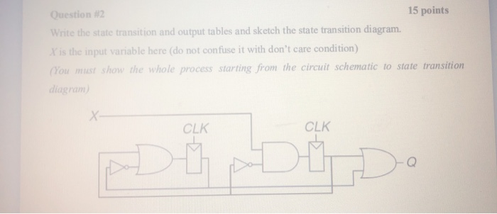 Solved Ouestion 15 points Write the state transition and | Chegg.com