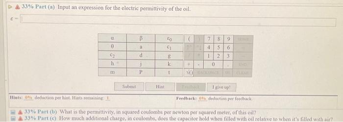 Solved (14\%) Problem 6: When air-filled, a particular | Chegg.com