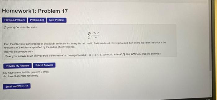 Solved Homework1: Problem 17 Previous Problem Problem List | Chegg.com