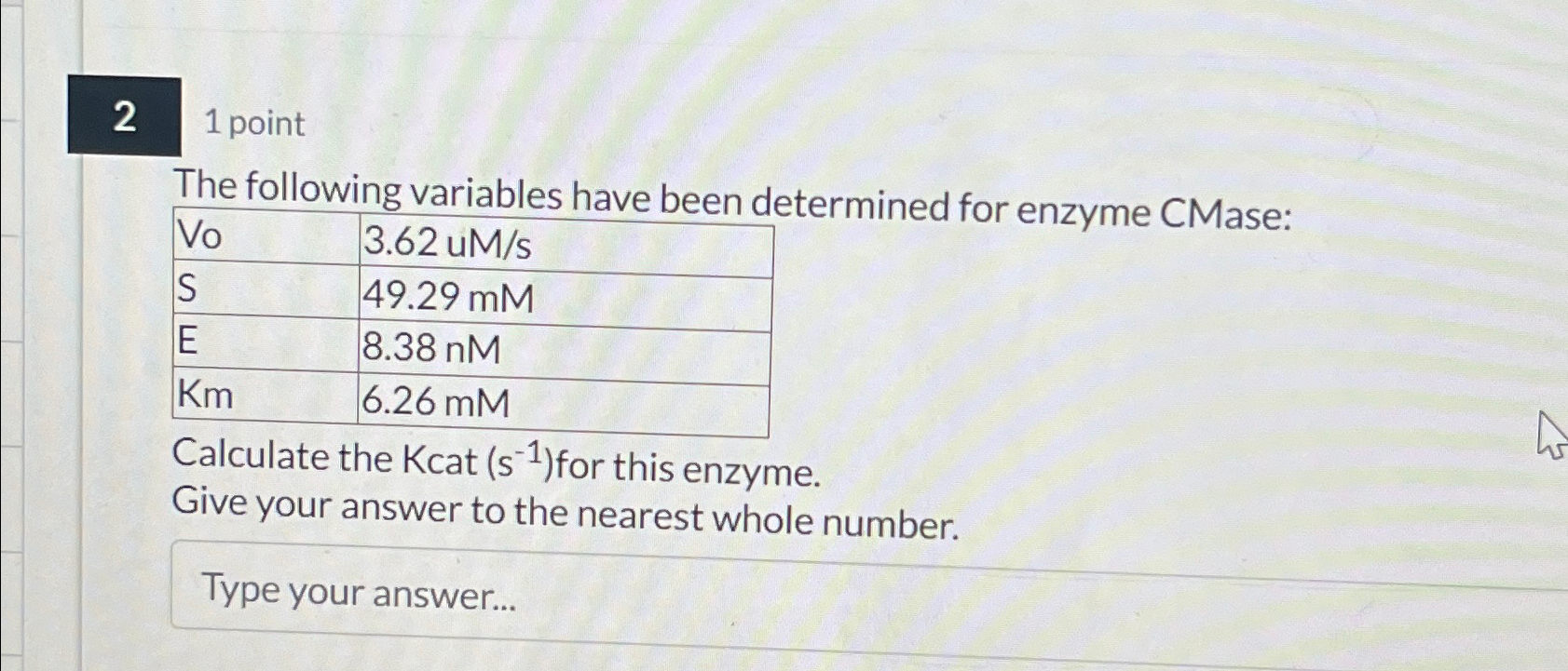 Solved 21 ﻿pointThe following variables have been determined | Chegg.com