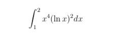 Solved ∫12x4(lnx)2dx | Chegg.com