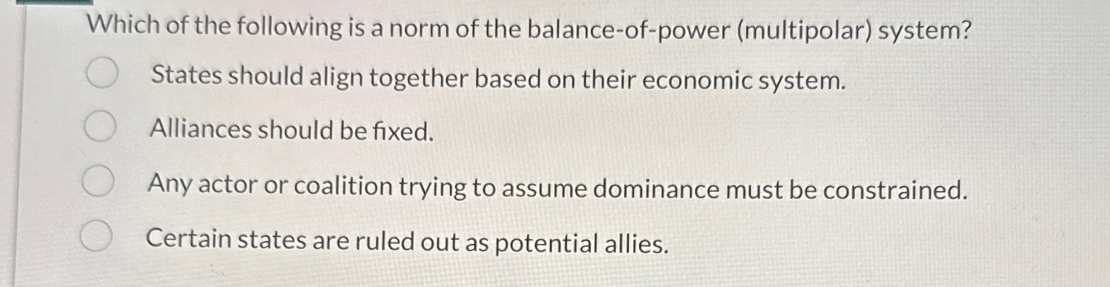 Solved Which of the following is a norm of the | Chegg.com