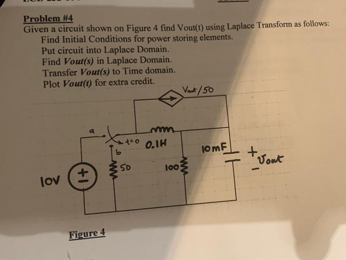 Solved given a circuit shown on figure 4 find Vout(t) using | Chegg.com