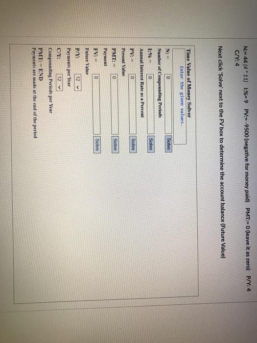 Solved This problem demonstrates how to use the TVM Solver | Chegg.com